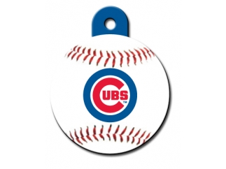 Engraved ID Tag: Large Baseball Chicago Cubs-- Round Tag - Large Sized ...