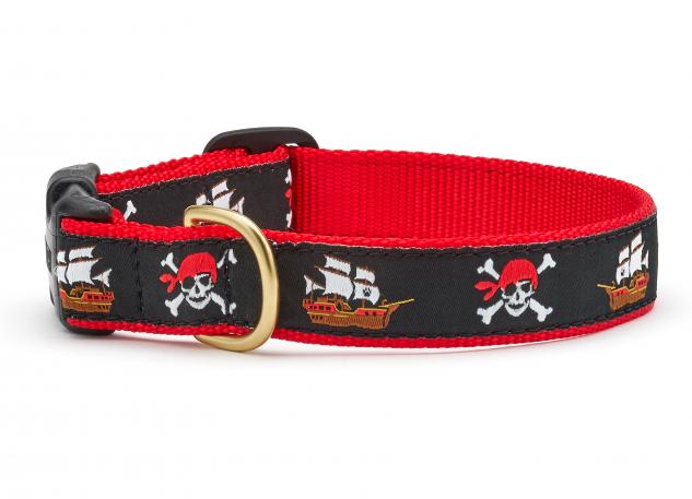 Dog Collars: 1" Wide Pirate Clip Buckle Collar